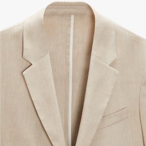Zara | Jackets & Coats | Zara Men Linen Blend Blazer Natural Nwt | Poshmark